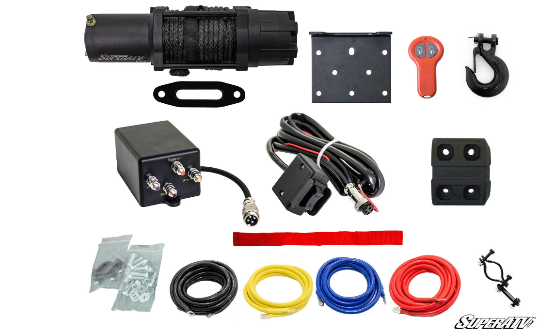 6000 Lb. UTV/ATV Winch (With Wireless Remote & Synthetic Rope) – L&W Fab